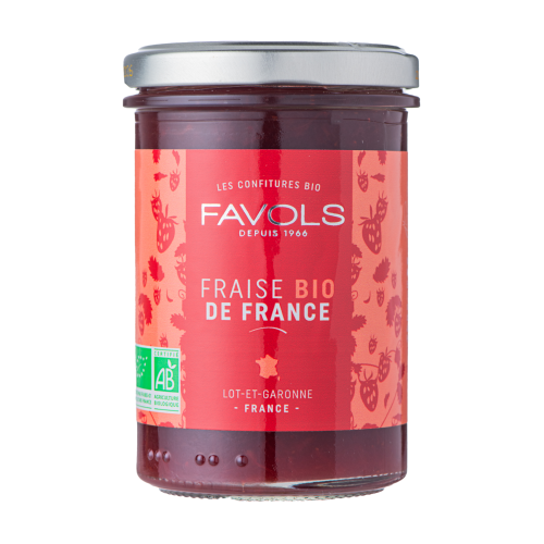 Confiture Fraise de France bio - Favols